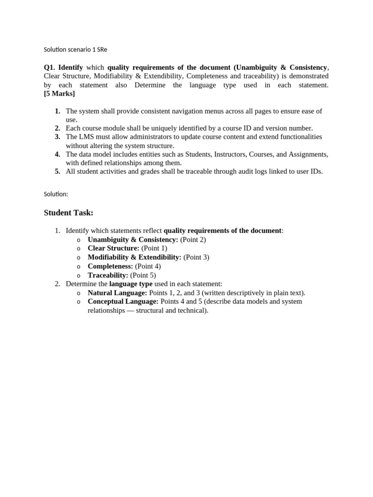 Quality Requirements in Document Analysis | PDF
