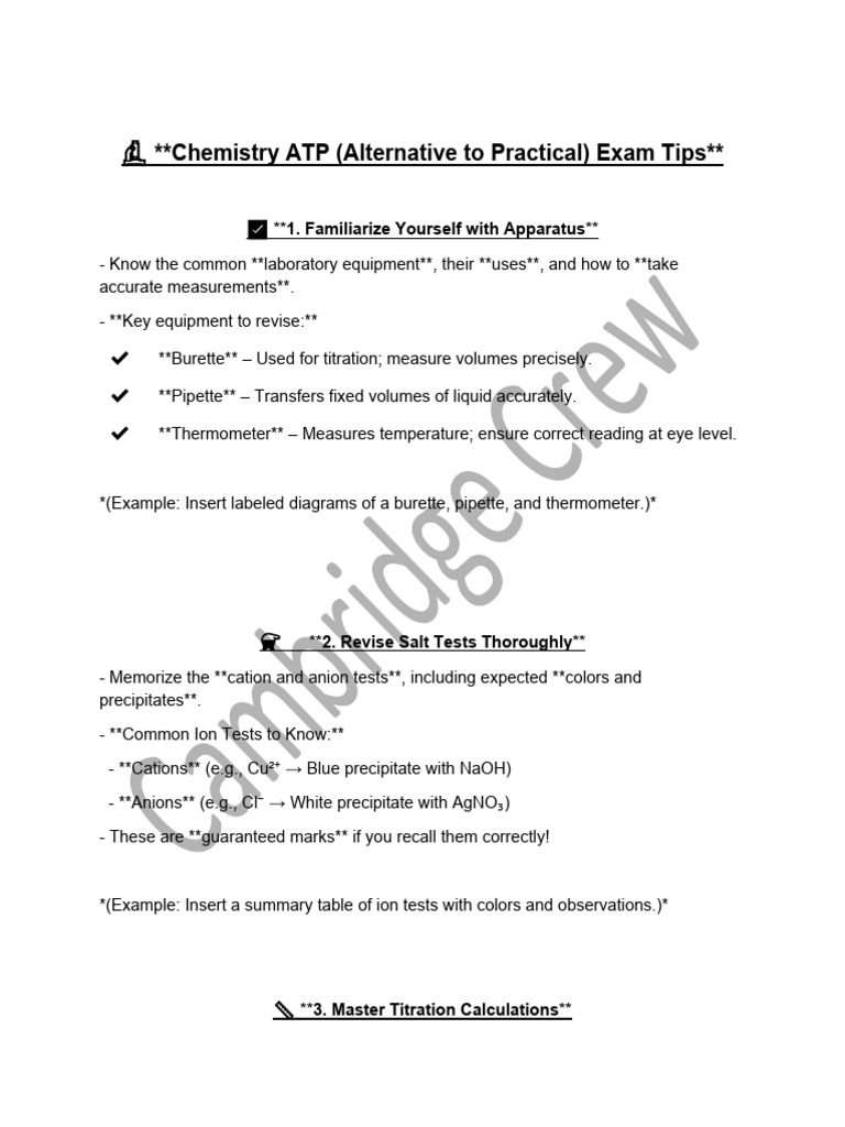 ATP Paper Solving Tips by SIR Moosa _ Cambridge Connect | PDF ...