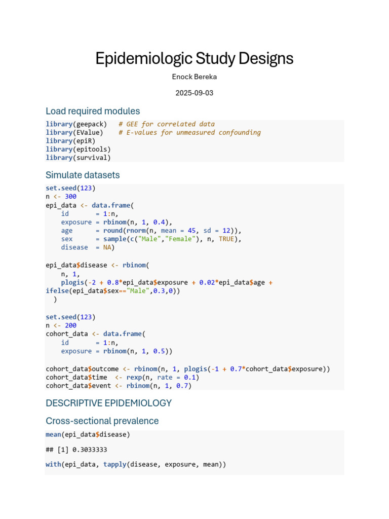 Epidemiologic Study Designs | PDF | Chi Squared Distribution ...