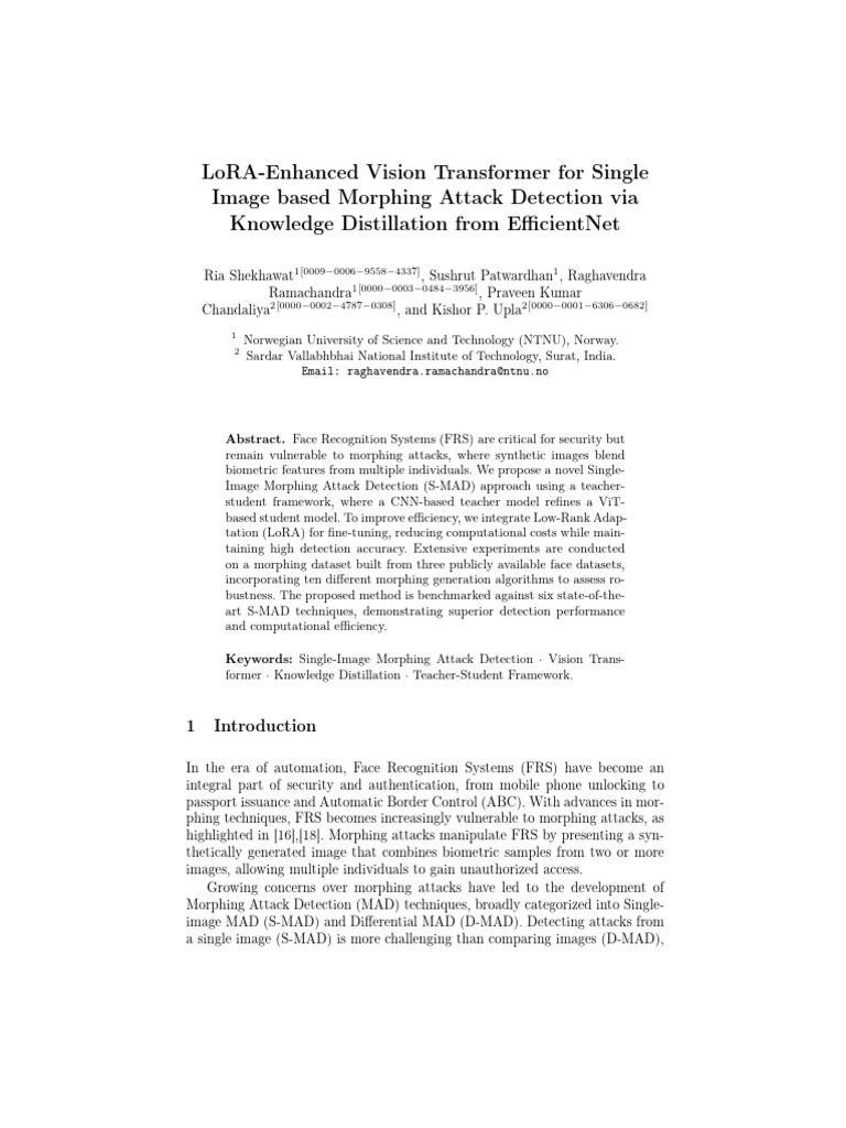 LoRA-Enhanced Vision Transformer For Single Image | PDF | Computing ...