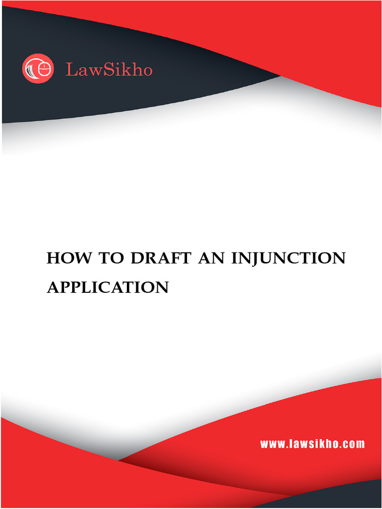 How to Draft an Injunction Application | PDF | Injunction | Legal Remedy
