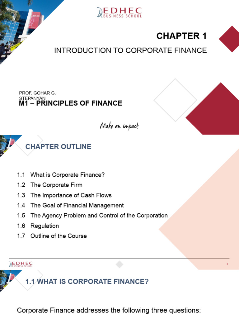 Introduction to Corporate Finance Principles | PDF | Partnership | Dividend