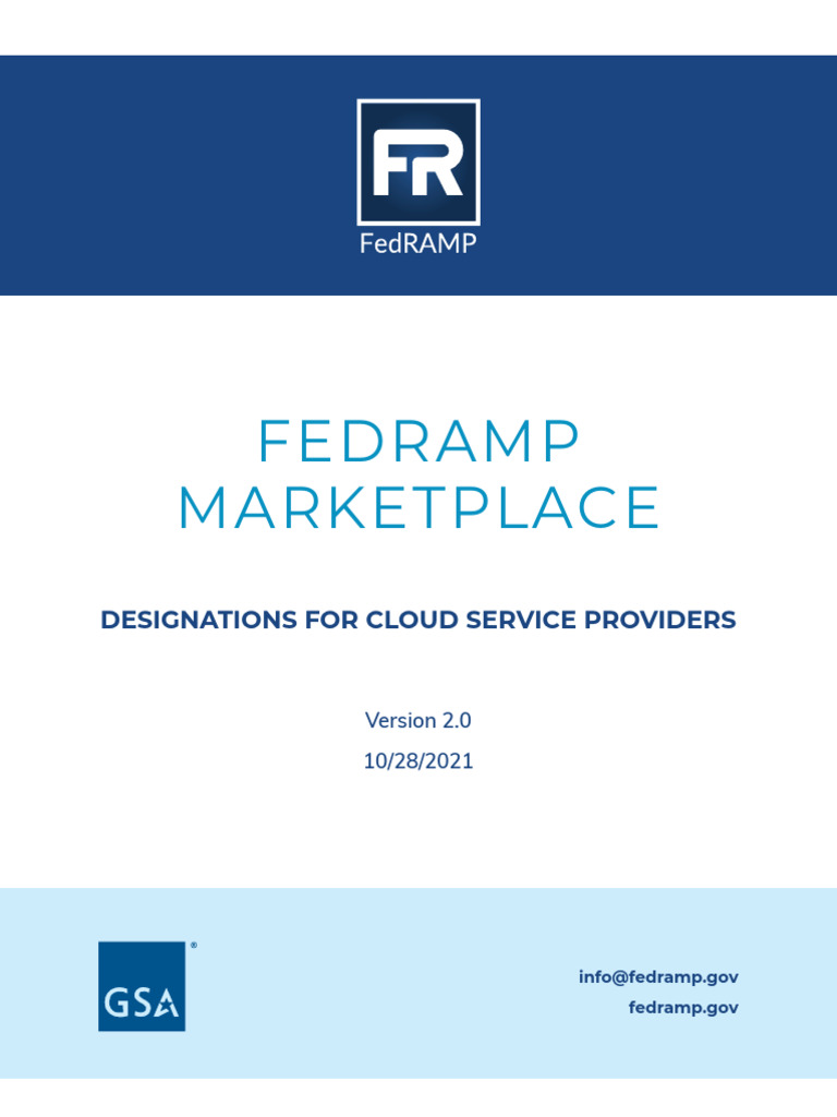 FedRAMP Marketplace Designations Guide | PDF