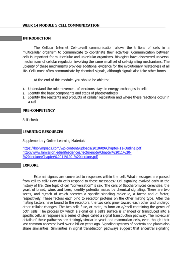 Cell Communication Mechanisms Explained | PDF | Cell Signaling | Signal ...