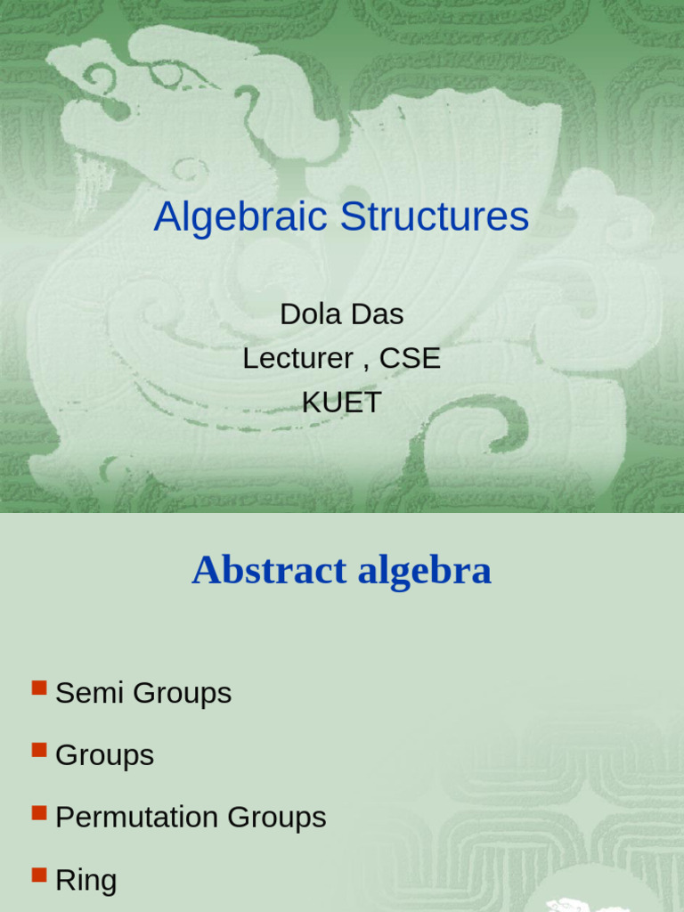 Understanding Algebraic Structures | PDF | Group (Mathematics) | Ring ...