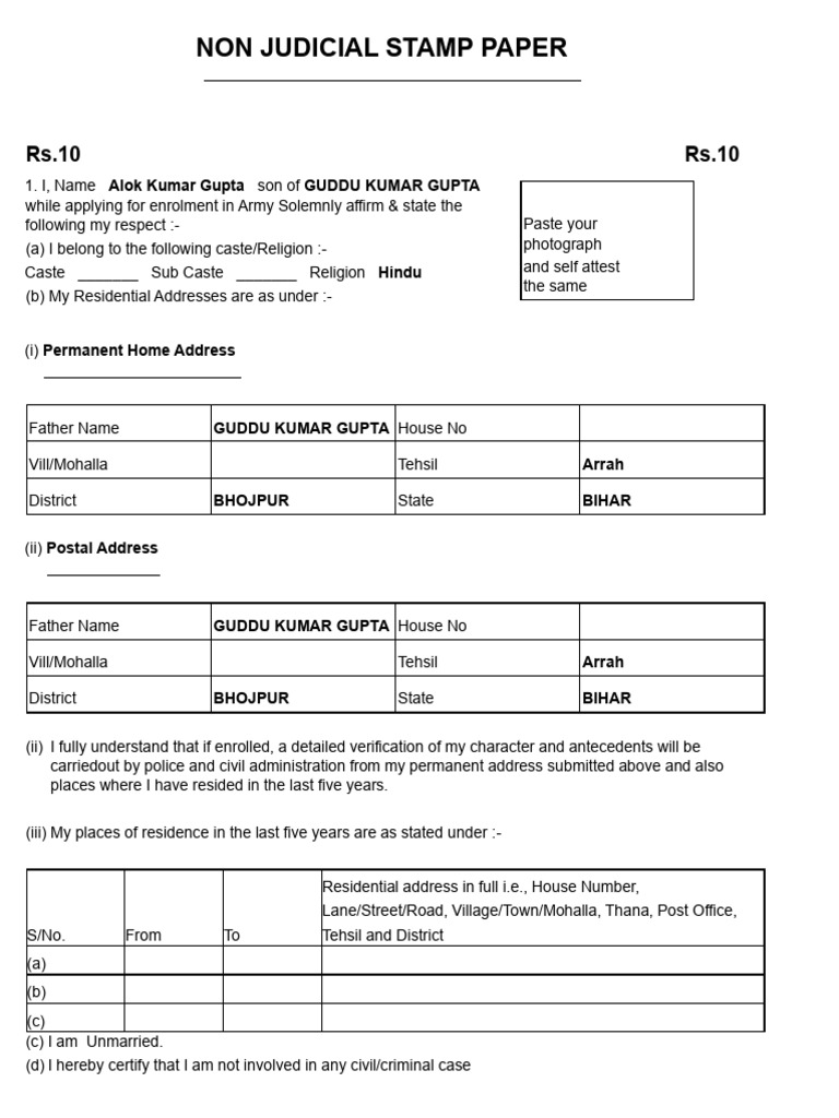 Affidavit Format | PDF
