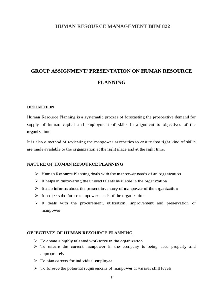Human Resource Planning B | PDF | Human Resources | Forecasting