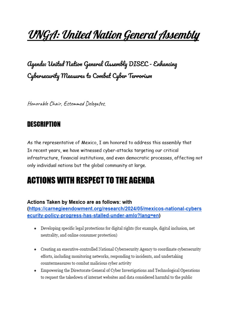 UNGA Agenda_ United Nation General Assembly.akki (1) | PDF | Computer Security | Security