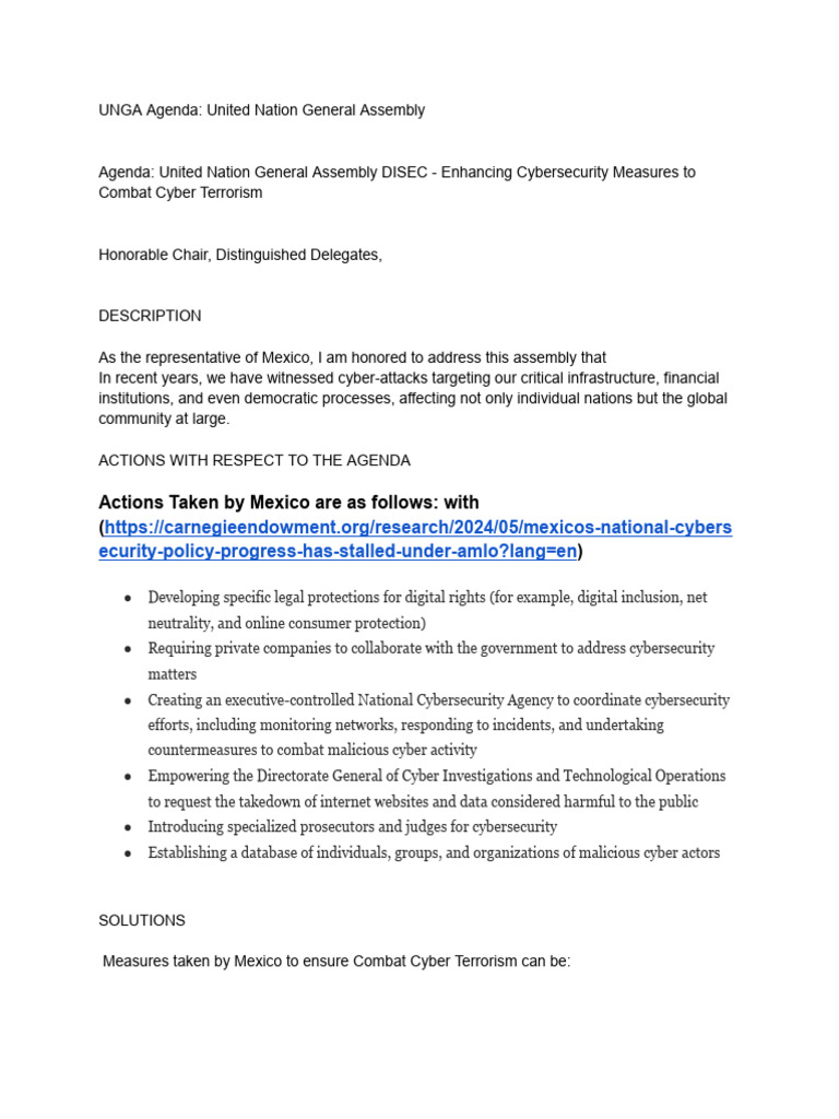 UNGA Agenda - United Nation General Assembly | PDF | Computer Security ...