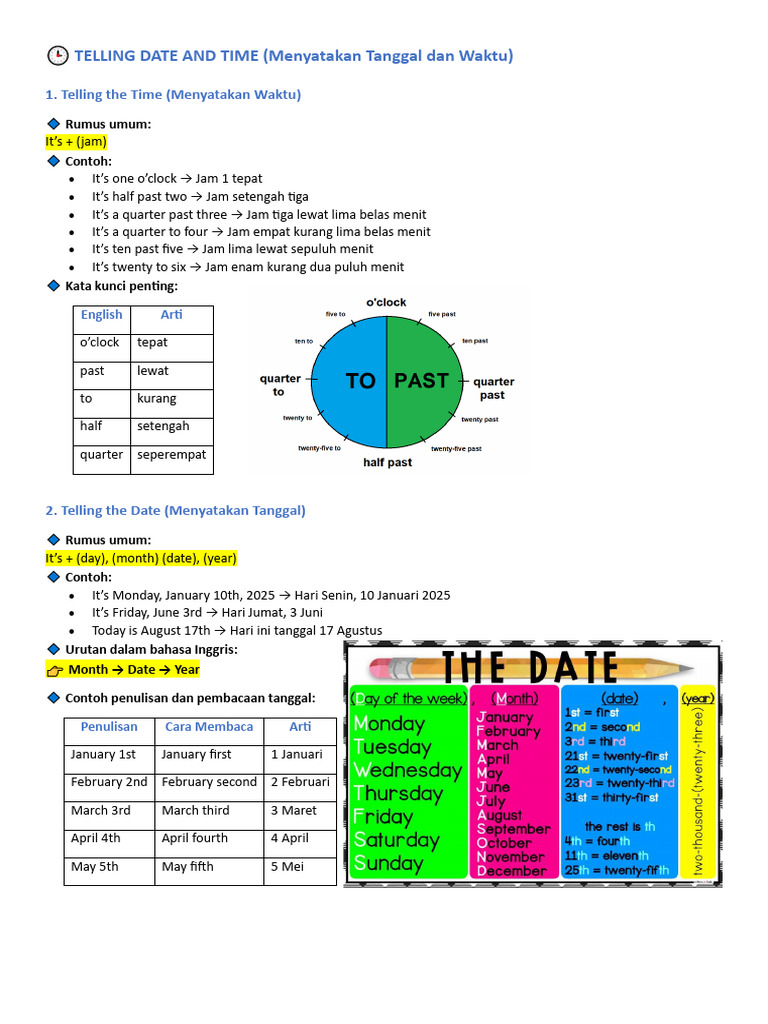 ? Telling Date and Time | PDF