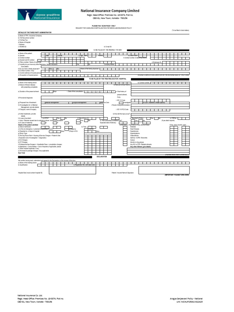 ASP Claim Form | PDF | Insurance | Hospital