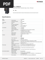 Keyence LM-1100 Data Sheet | PDF | Power Supply | Imaging