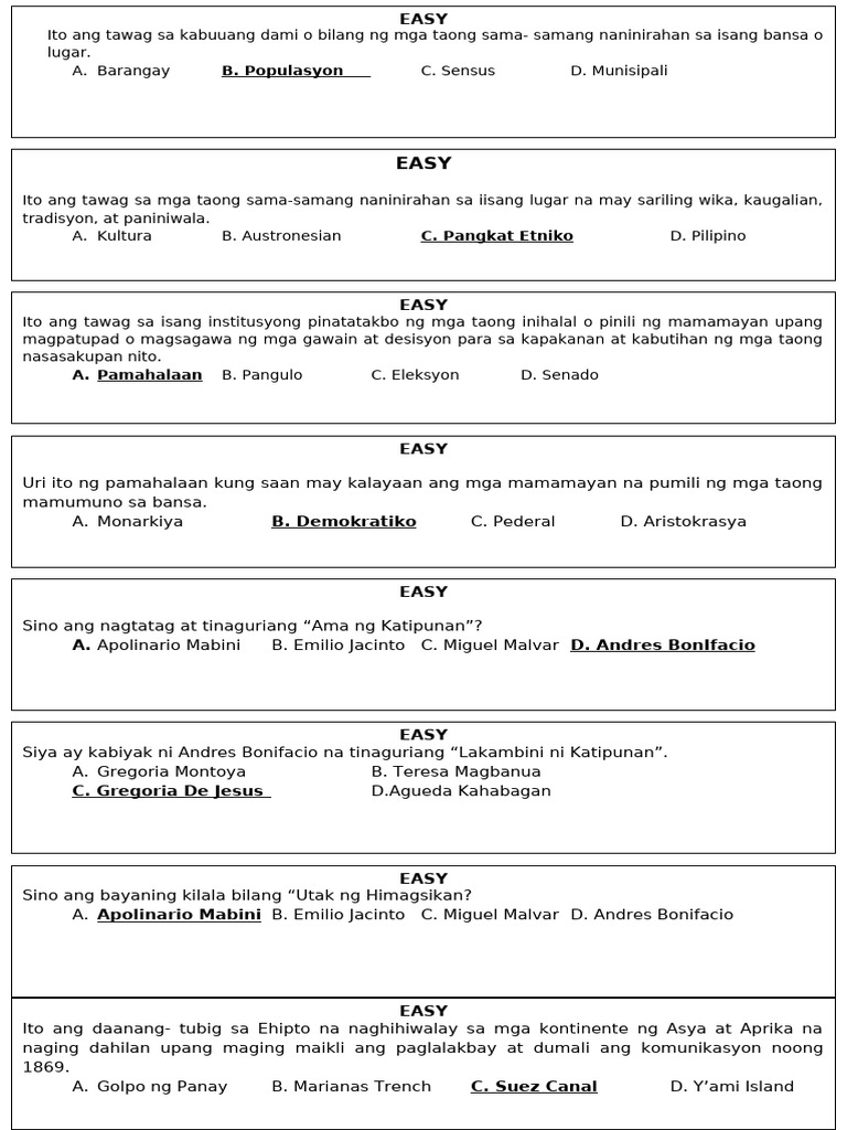 AP-QUIZ-BEE-BES | PDF