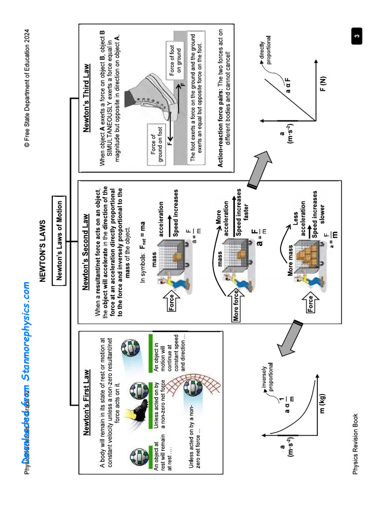 Newtons Laws Notes & Exercises Exam Revision | PDF | Force | Tension ...