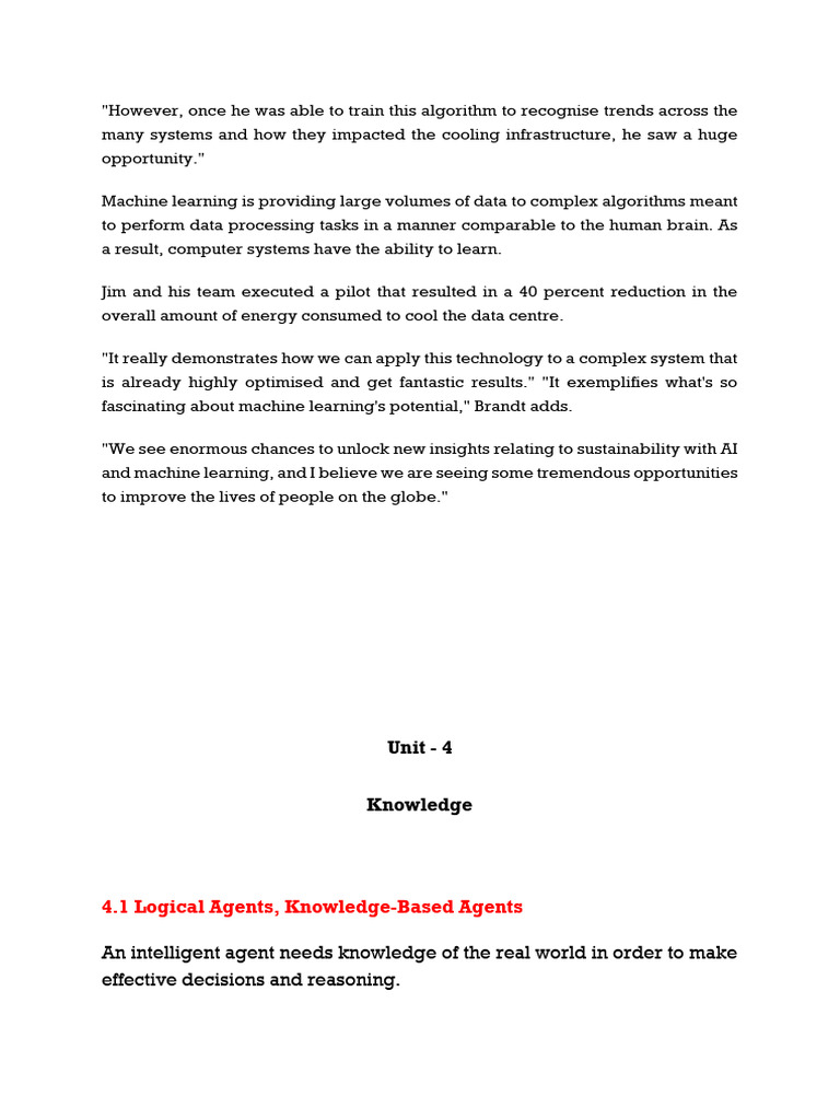 AI Unit4 Notes | PDF | First Order Logic | Logic