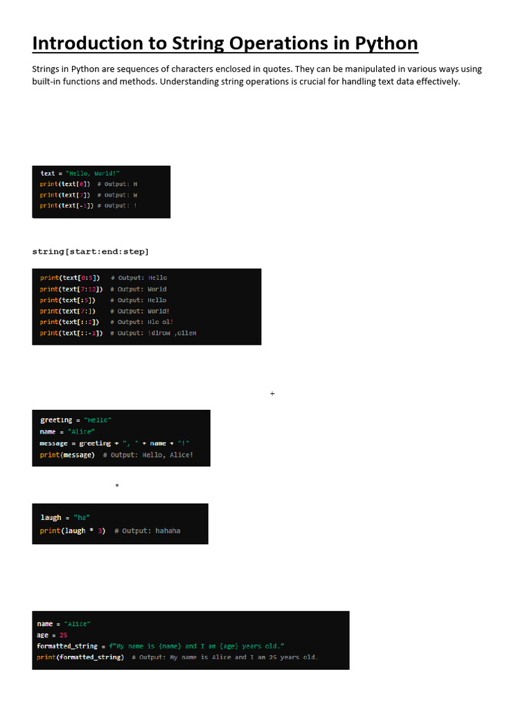 String Operations in Python-1 | PDF