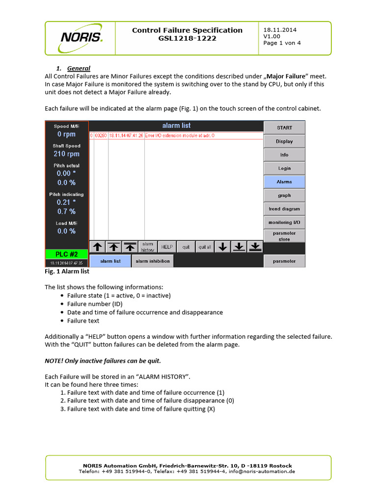Control Failure Specification GSL1218-1222 V10 | PDF | Computer ...