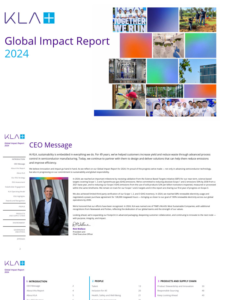KLA 2024 Global Impact & ESG Report | PDF | Sustainability | Business