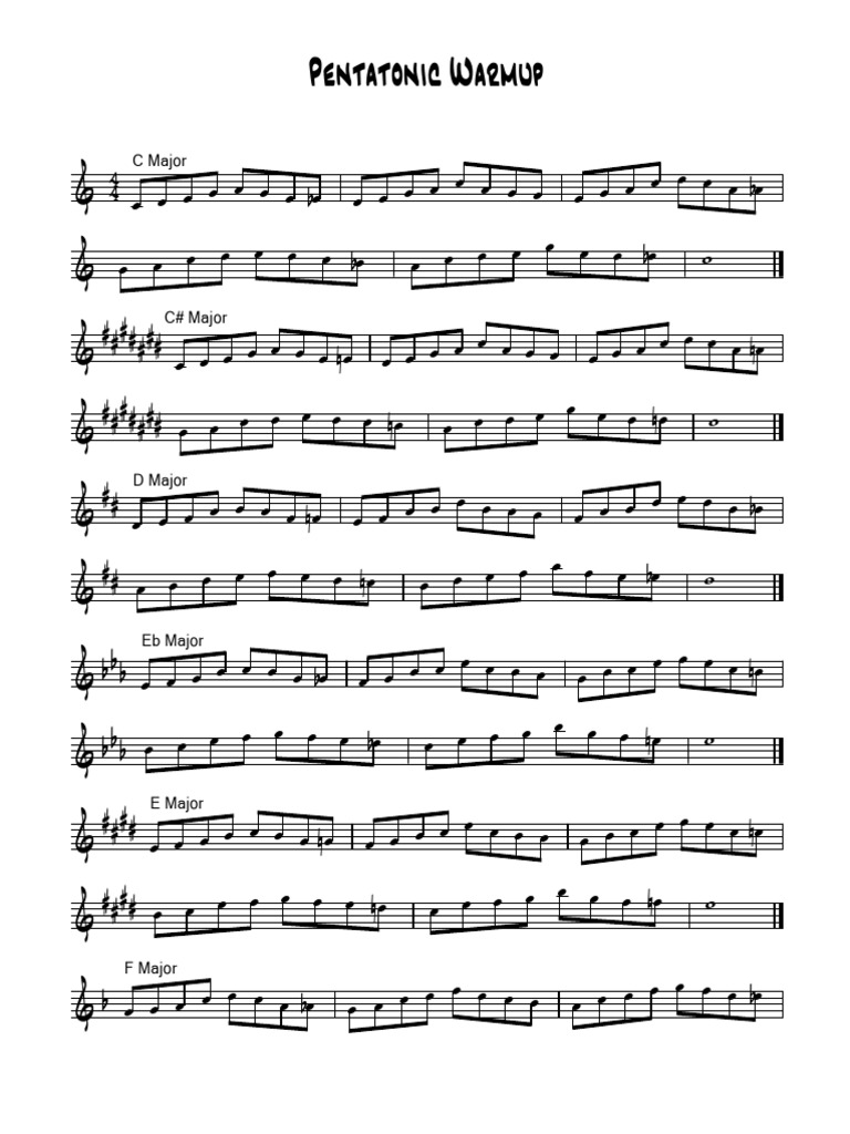 Pentatonic Warm Up | PDF