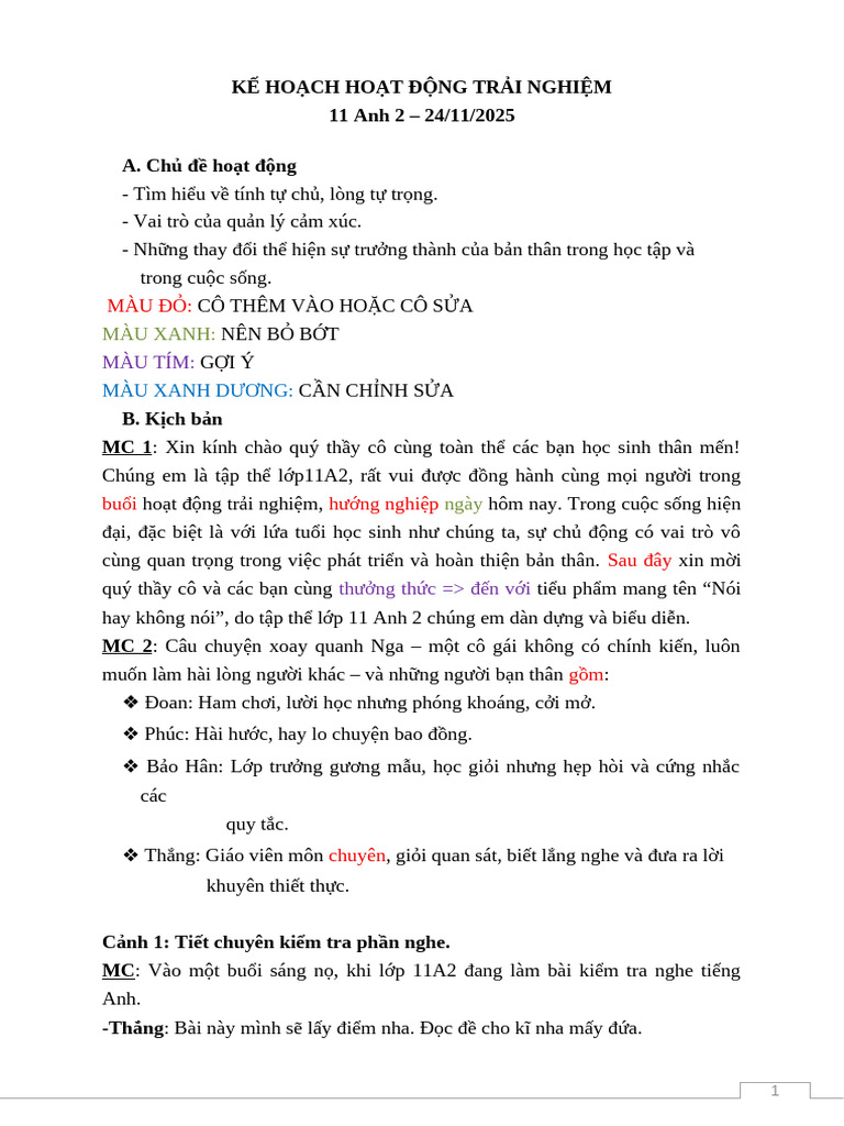 HĐTN HN 11 Anh 2 2 | PDF