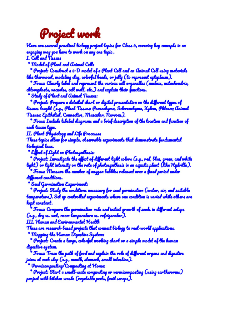 Project 9th | PDF | Tissue (Biology) | Plants