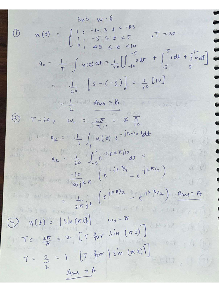 Signal and System Week 8 Assignment Solution | PDF