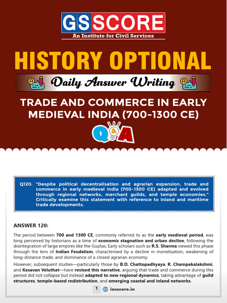 Trade Dynamics in Early Medieval India | PDF | Trade | Guild