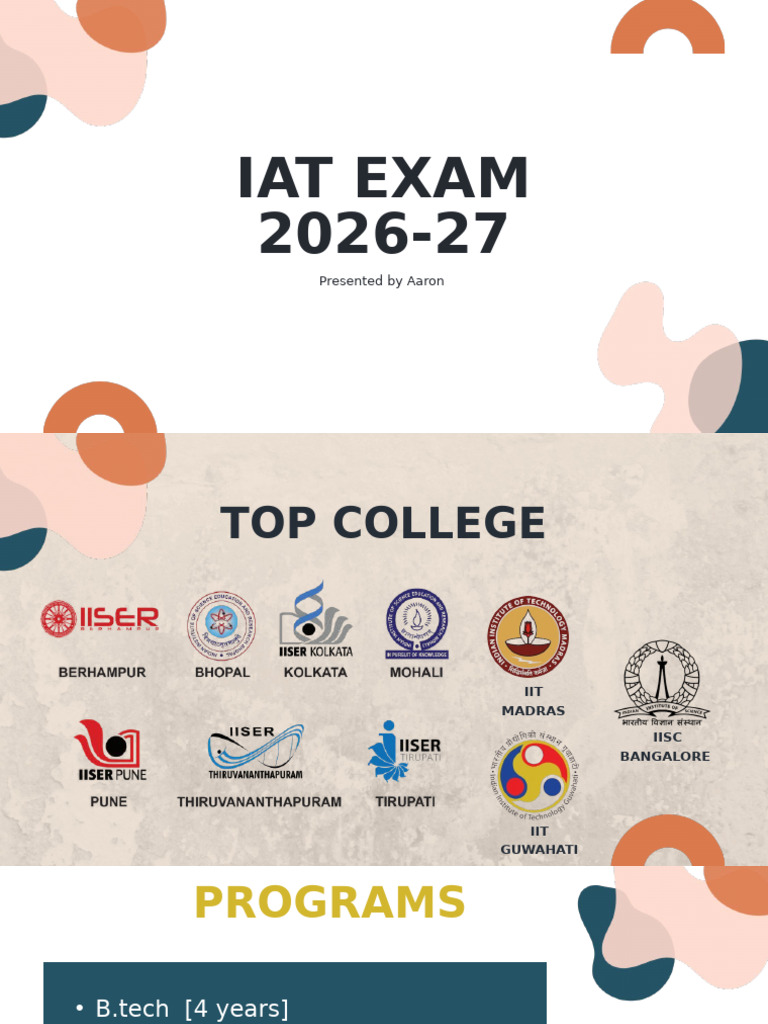 Iat Exam 2026 | PDF