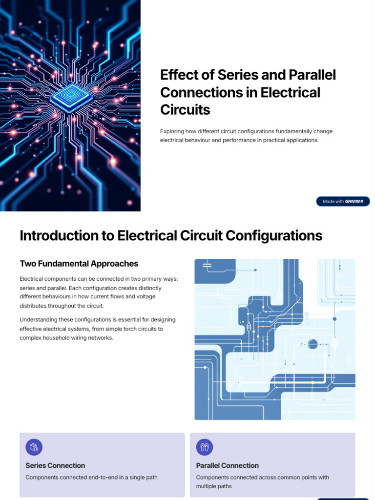 Effect of Series and Parallel Connections in Electrical Circuits | PDF | Series And Parallel ...