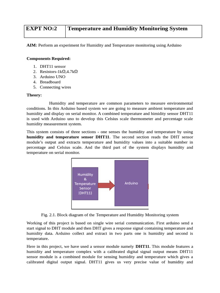 Tinkering Lab Manual-Exp No. 2-Modified | PDF | Arduino | Sensor