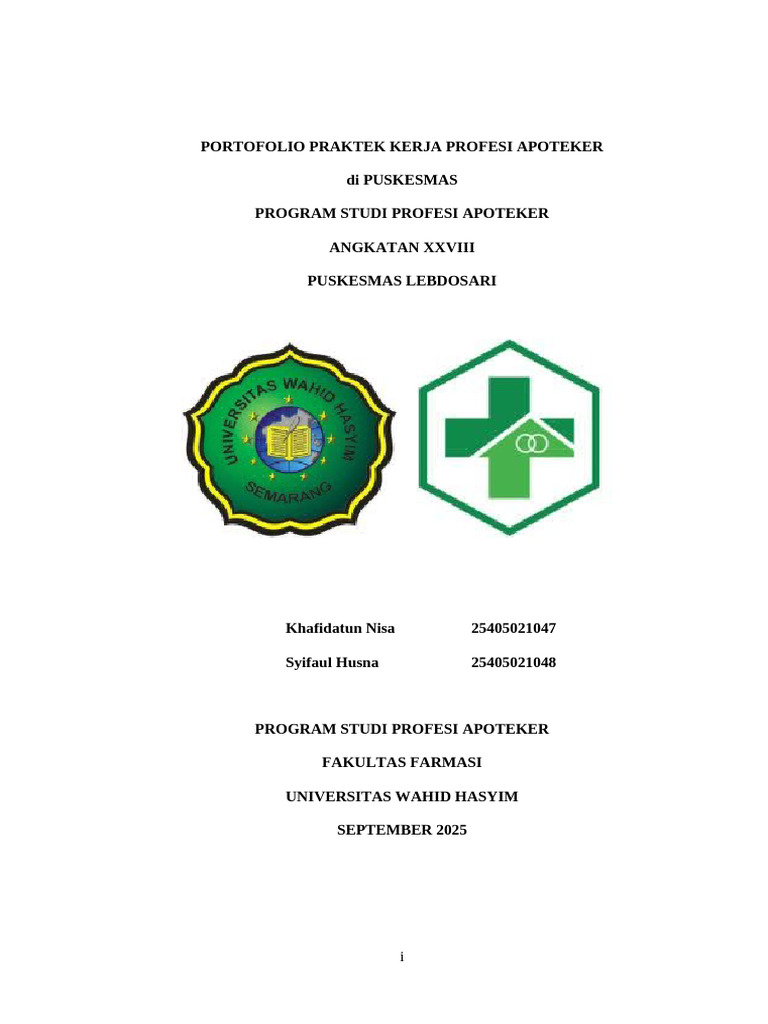 Syifaul Husna Fix - Portofolio Praktek Kerja Profesi Apoteker Di ...