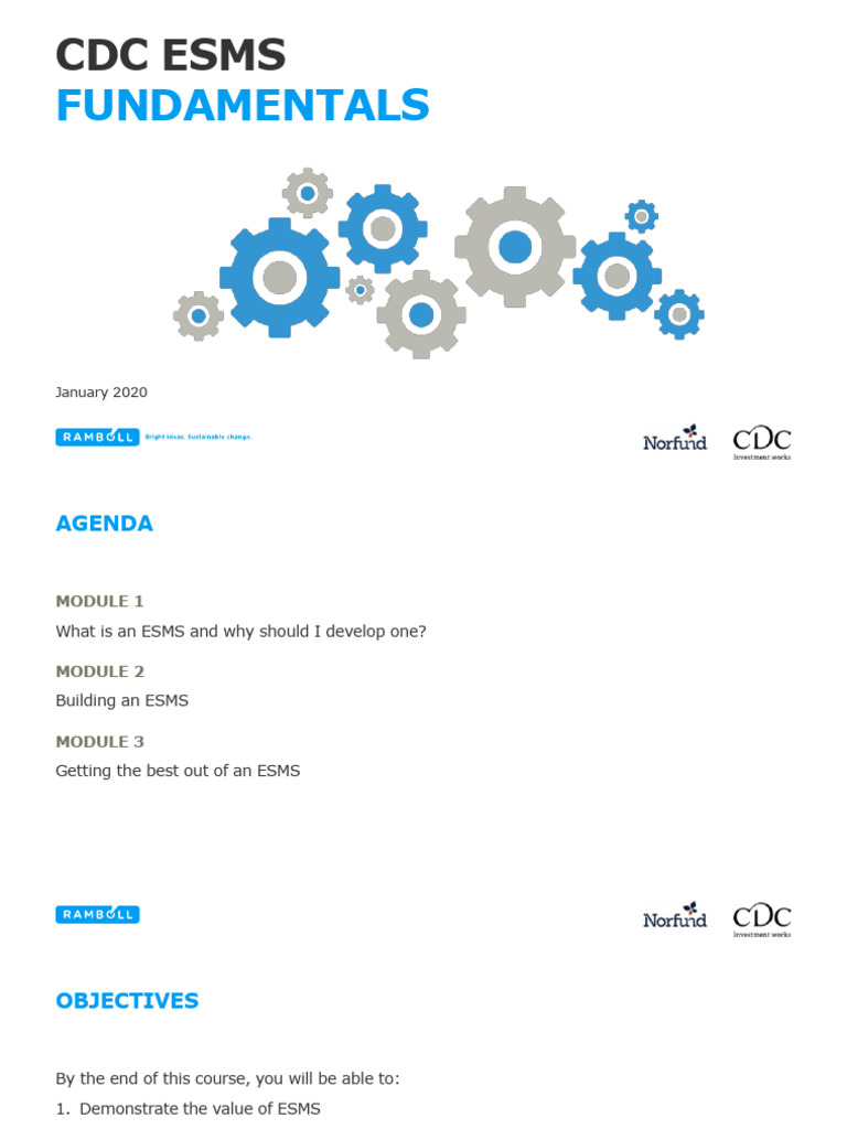 Presentation - ESMS Fundamentals | PDF | Risk | Occupational Safety And ...