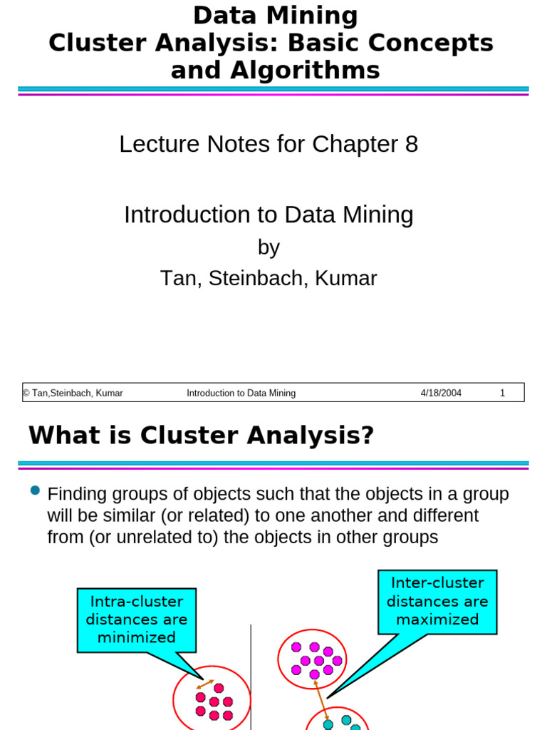Chap8 Basic Cluster Analysis | PDF | Cluster Analysis | Statistical Analysis