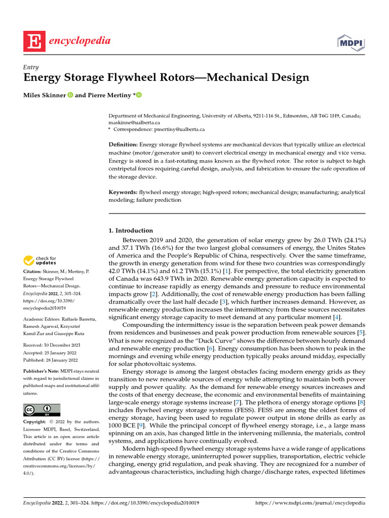 Energy Storage Flywheel Rotors-Mechanical Design | PDF | Energy Storage ...
