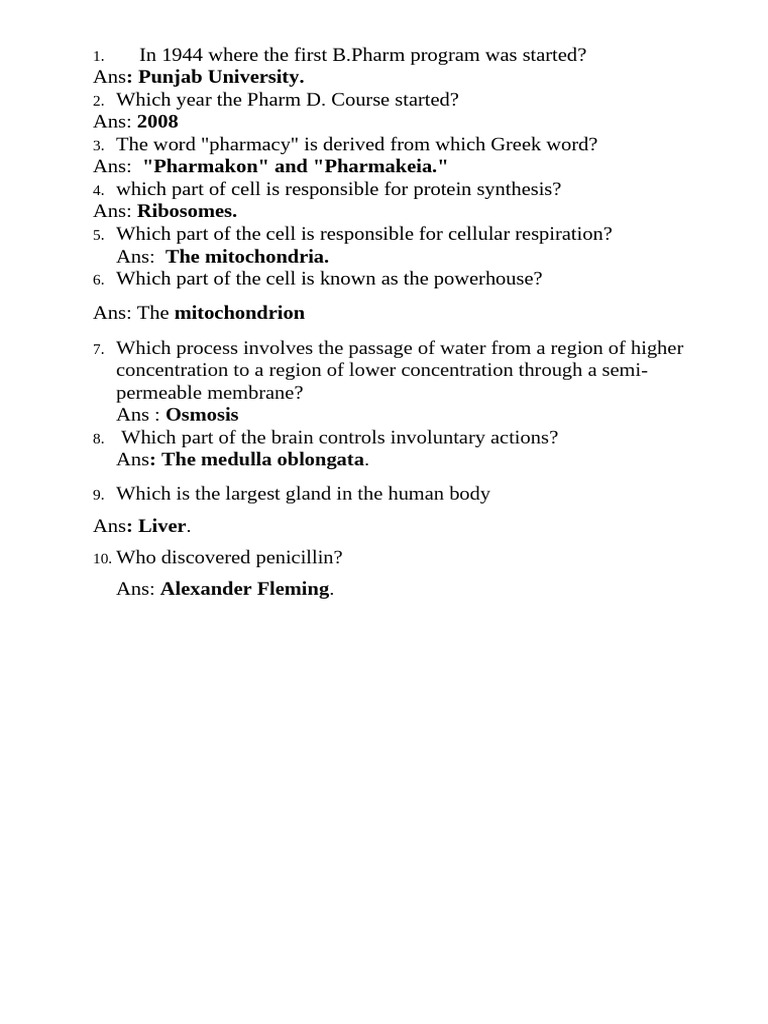 Quiz Questions | PDF