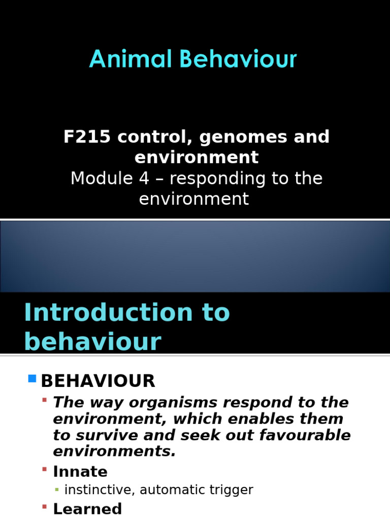 Understanding Animal Behavior and Genetics | PDF | Neurotransmitter ...