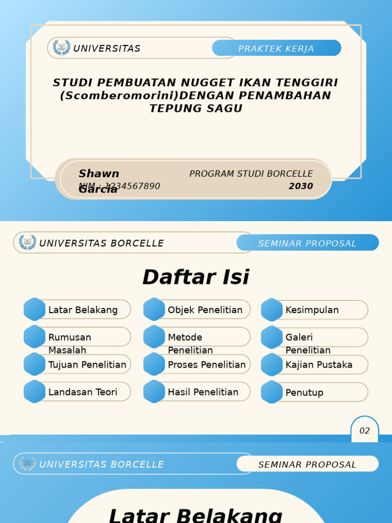 Biru krem modern menarik proposal seminar presentasi.pptx | PDF