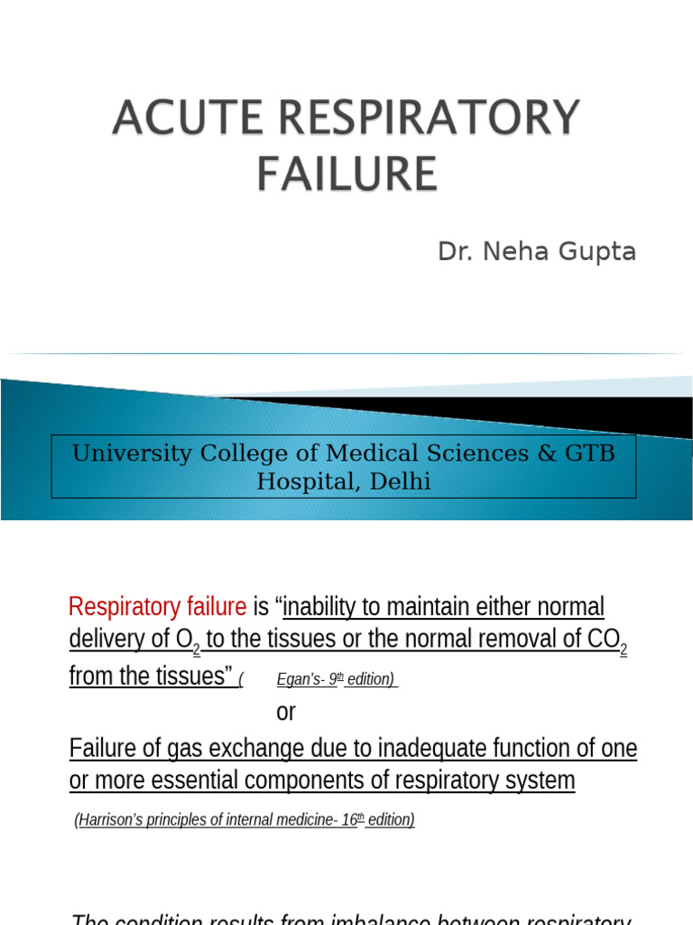 Understanding Respiratory Failure Types | PDF | Human Diseases And ...
