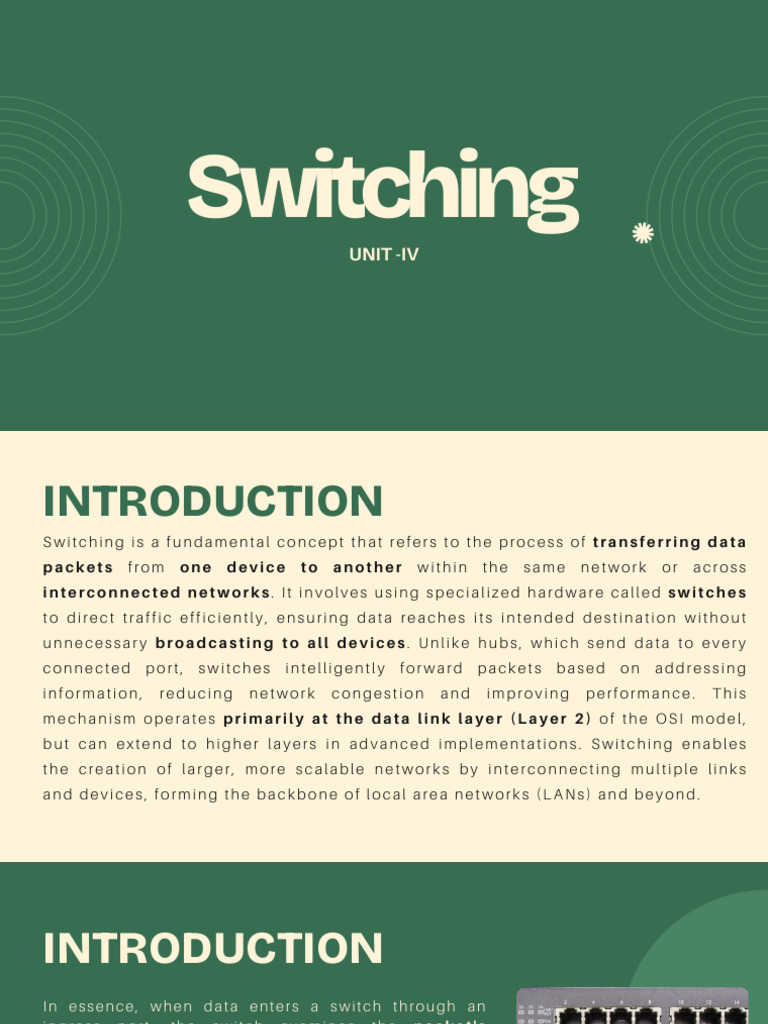 Switching PDF | PDF | Computer Network | Network Switch