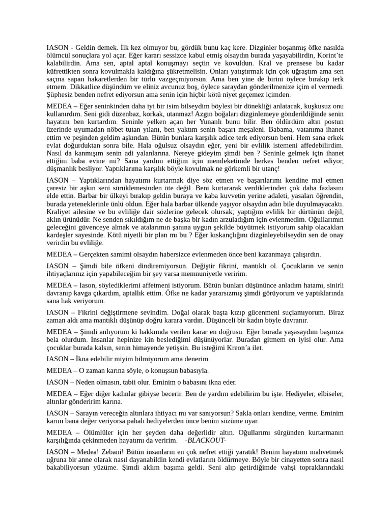 Medea Iason Sahne | PDF