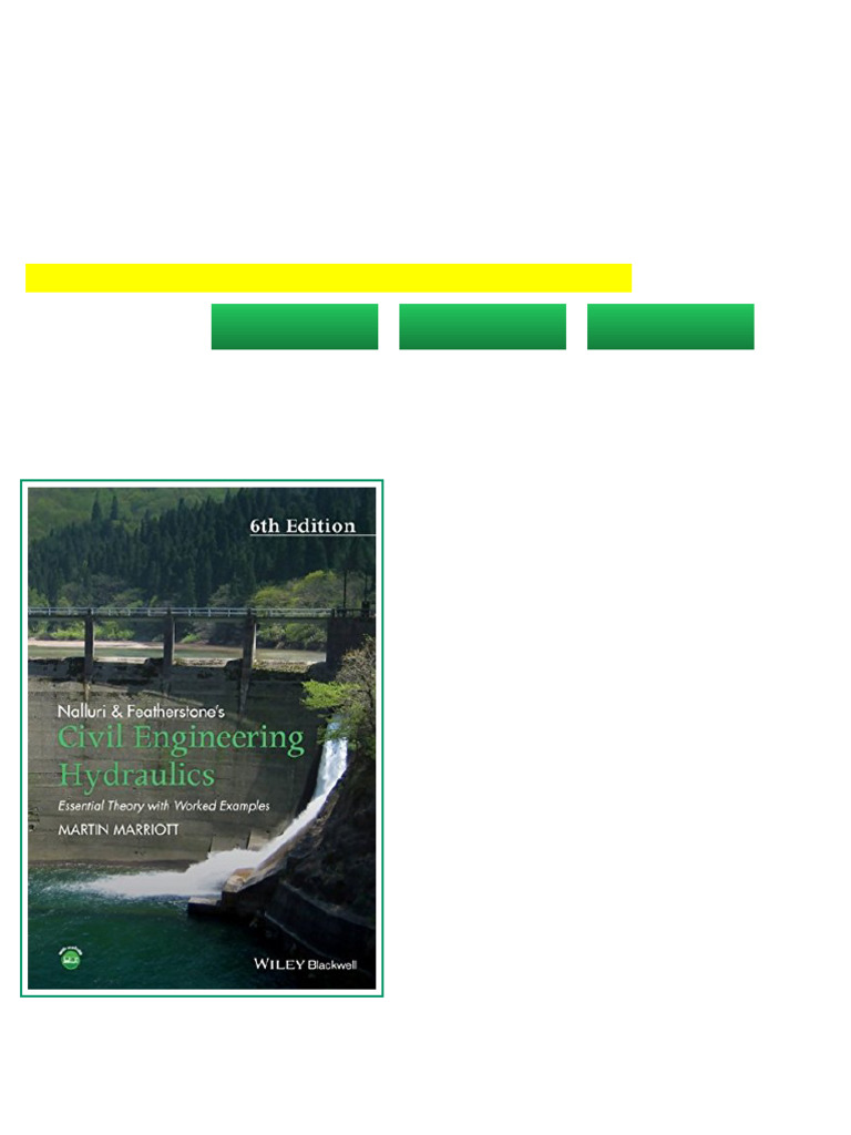 (Ebook) Nalluri and Featherstone's Civil Engineering Hydraulics ...