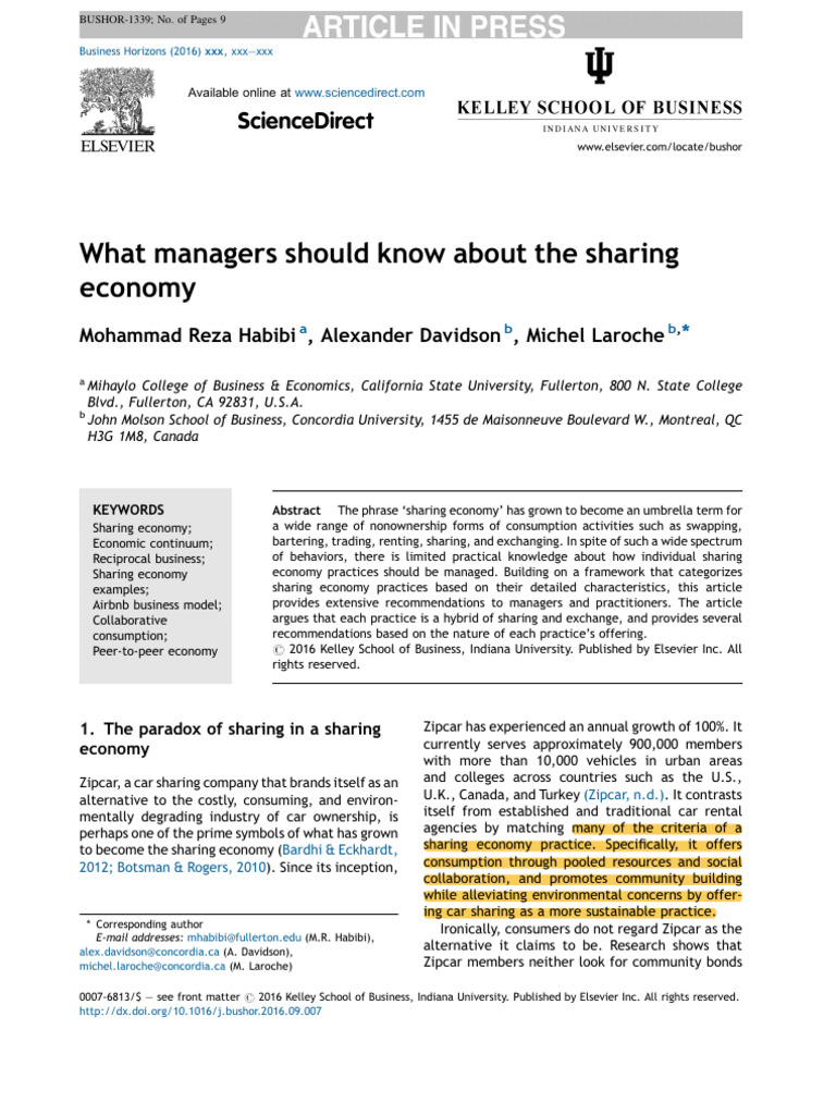 Sharing Economy Material | PDF | Sharing Economy | Marketing