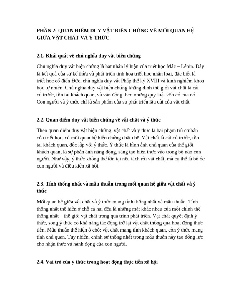 Tieu Luan Triet Hoc Phan 2 | PDF