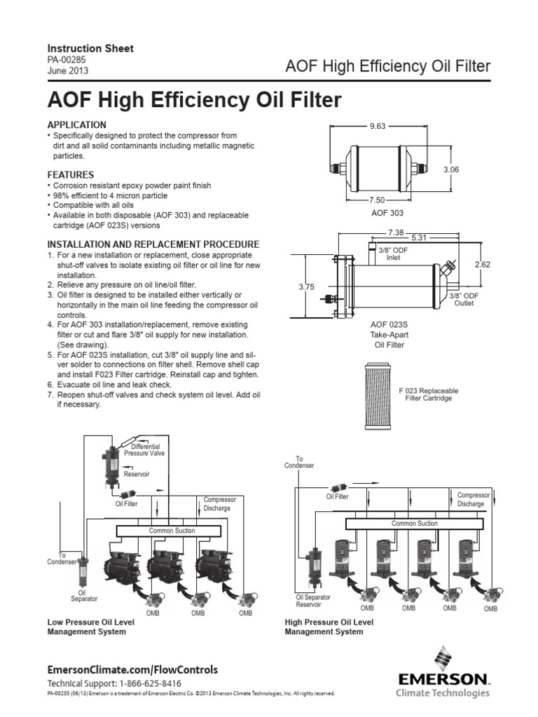 AOF High Efficiency Oil Filter Guide | PDF | Valve | Industrial Processes