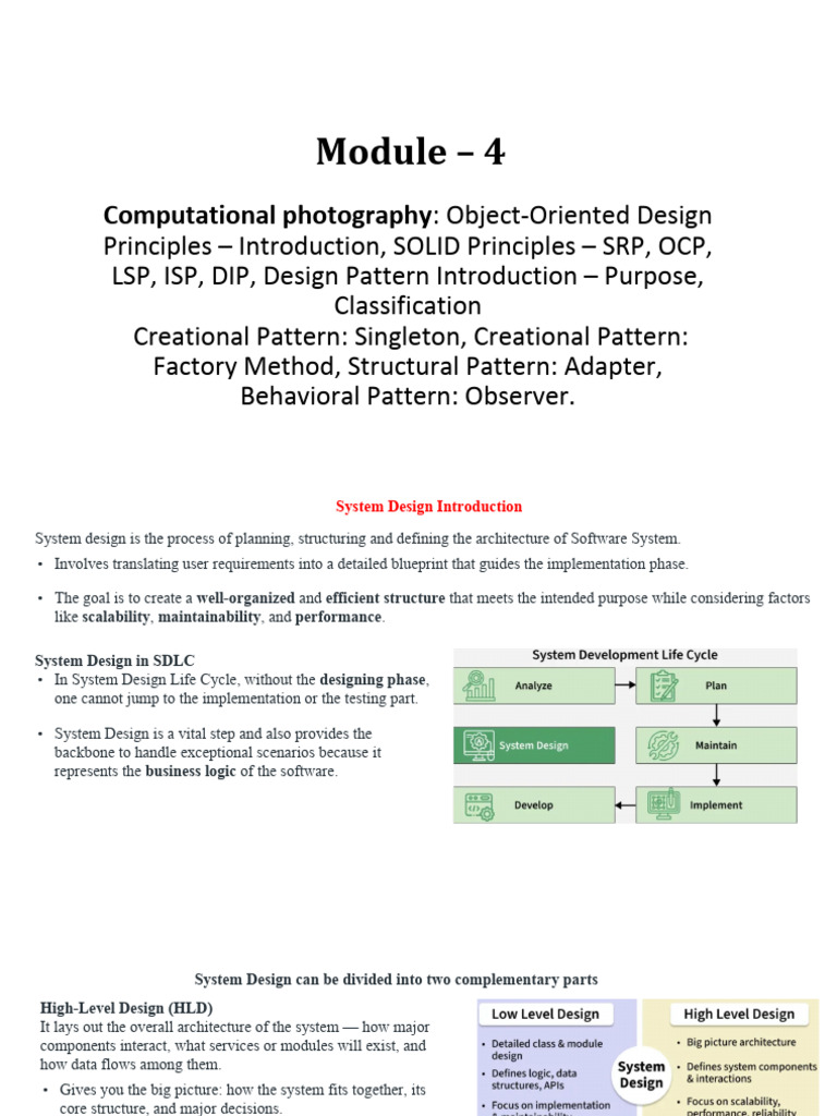 Module 4 | PDF | Object Oriented Programming | System