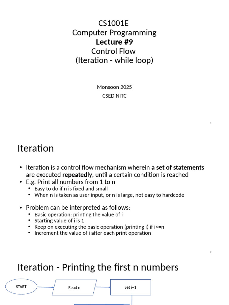 Lecture 9 | PDF | Control Flow | Software Development