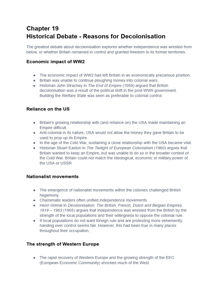Causes of British Decolonisation | PDF | Nelson Mandela | Pan Africanism