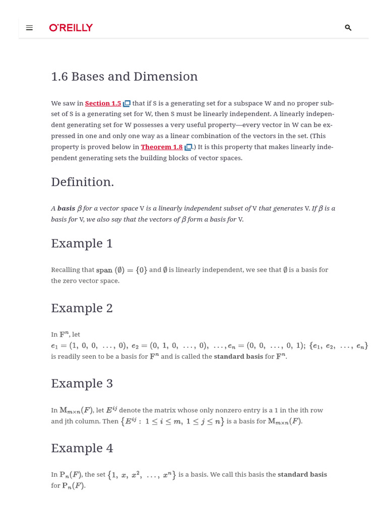 Understanding Vector Space Bases | PDF | Basis (Linear Algebra ...