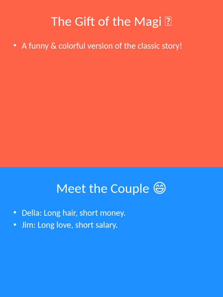 The Gift of Magi Funny Colorful 8 Slides | PDF