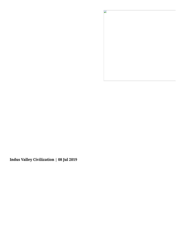 Mind Map Gs Paper1 Indus Valley Civilization Mindmap Print Manually | PDF